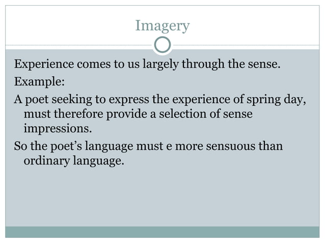 Sensory Imagery new PowerPoint Presentation | PPT