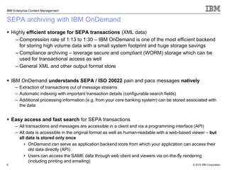 SEPA Archiving with IBM OnDemand | PDF