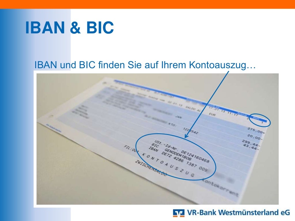 SEPA - IBAN & BIC
