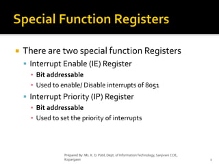 Unit 5_Interrupt programming in 8051 micro controller - part 2 | PDF