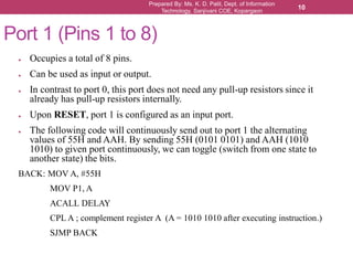 SE PAI Unit 5_IO programming in 8051 | PPT