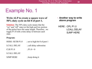 SE PAI Unit 5_IO programming in 8051 | PPT