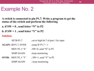 SE PAI Unit 5_IO programming in 8051 | PPT