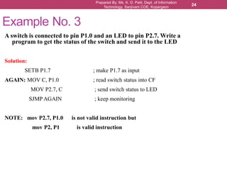 SE PAI Unit 5_IO programming in 8051 | PPT