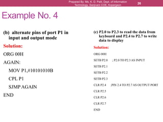 SE PAI Unit 5_IO programming in 8051 | PPT