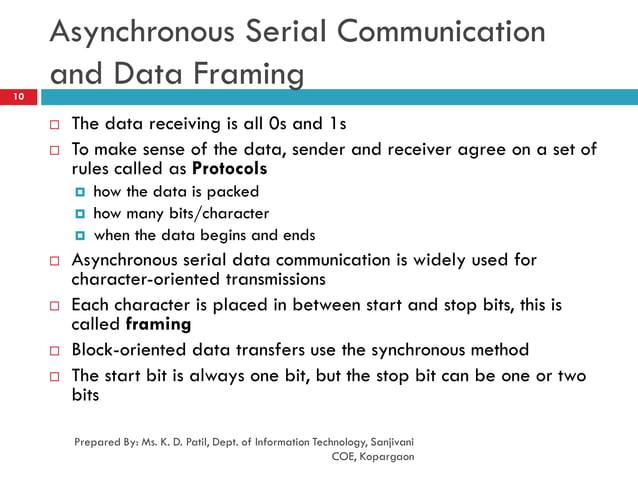 SE PAI Unit 5_Serial Port Programming in 8051 microcontroller_Part 1 | PPT