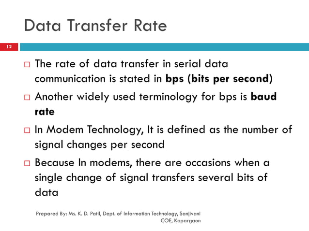 SE PAI Unit 5_Serial Port Programming in 8051 microcontroller_Part 1 | PPT