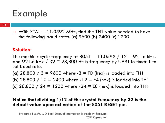 SE PAI Unit 5_Serial Port Programming in 8051 microcontroller_Part 1 | PPT