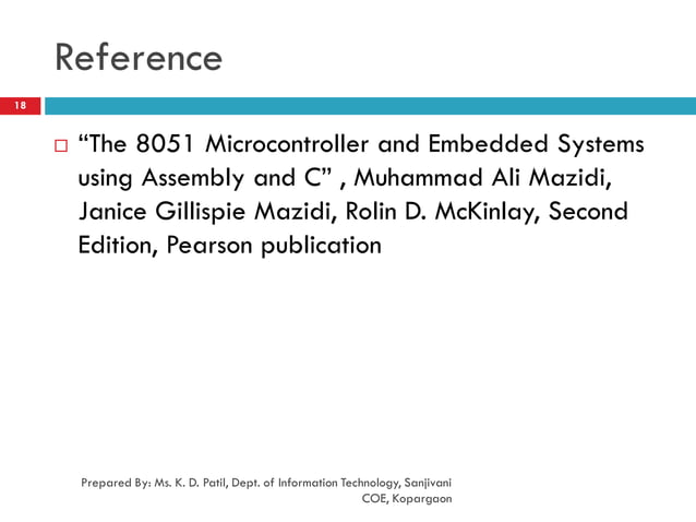 SE PAI Unit 5_Serial Port Programming in 8051 microcontroller_Part 1 | PPT