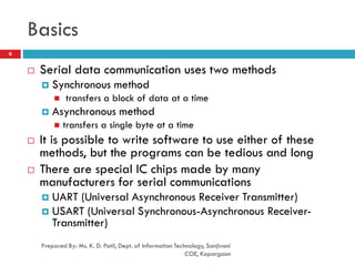 SE PAI Unit 5_Serial Port Programming in 8051 microcontroller_Part 1 | PPT