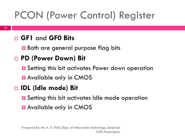 SE PAI Unit 5_Serial Port Programming in 8051 microcontroller_Part 2 | PPT