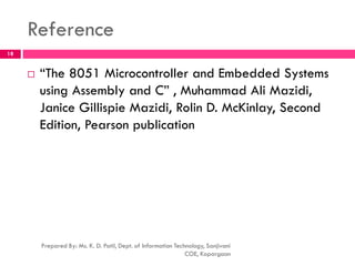 SE PAI Unit 5_Serial Port Programming in 8051 microcontroller_Part 2 | PPT
