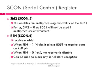 SE PAI Unit 5_Serial Port Programming in 8051 microcontroller_Part 2 | PPT