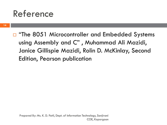 SE PAI Unit 5_Serial Port Programming in 8051 micro controller_Part 3 | PPT