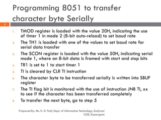 SE PAI Unit 5_Serial Port Programming in 8051 micro controller_Part 3 | PDF