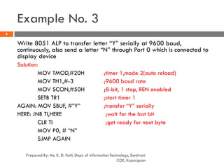 SE PAI Unit 5_Serial Port Programming in 8051 micro controller_Part 3 | PDF