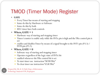 SE PAI Unit 5_Timer Programming in 8051 microcontroller_Part 1 | PPT