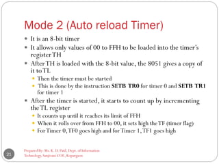 SE PAI Unit 5_Timer Programming in 8051 microcontroller_Part 1 | PPT