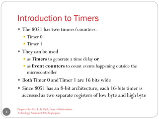 SE PAI Unit 5_Timer Programming in 8051 microcontroller_Part 1 | PPT