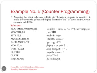 SE PAI Unit 5_Timer Programming in 8051 microcontroller_Part 2 | PPT