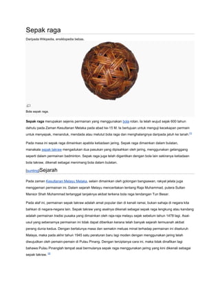 Sepak raga | DOCX