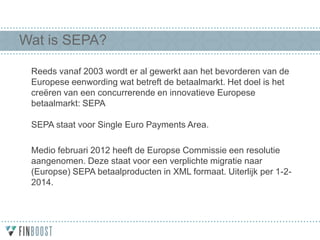 SEPA IBAN in bedrijf met FinBoost | PPTX | Business | Business and Finance