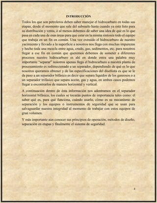 Separador bifásico horizontal kkop (Ingeniería Petrolera) | PDF