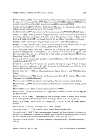 JAVIER ESPINO, ENSEÑANZA DEL LATÍN E HISTORIA DE LAS IDEAS | PDF