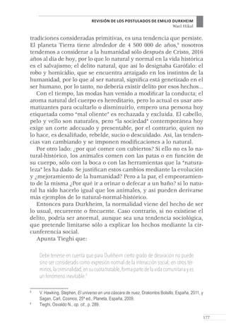 Revisión de los postulados de Emilio Durkheim en relación con la ...