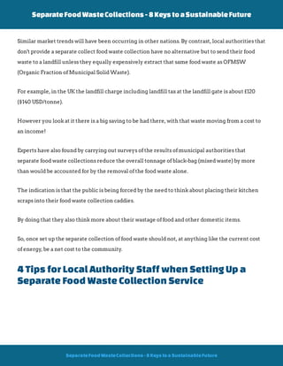Separate food waste collections - 8 keys to a sustainable future | PDF ...