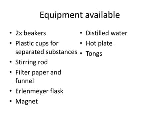 Separating a mixture | PPT