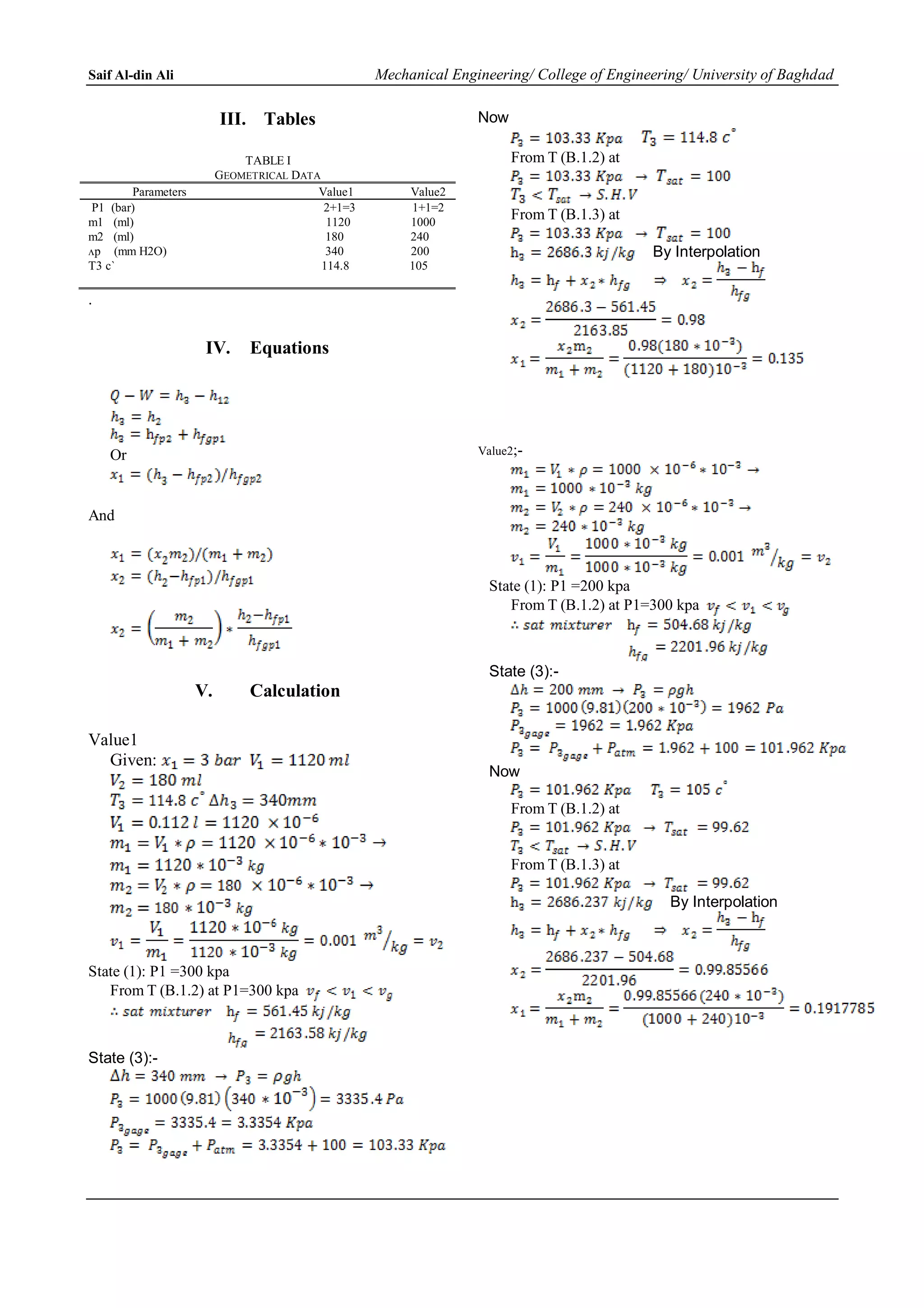 Separating and throttling calorimeter for steam | PDF