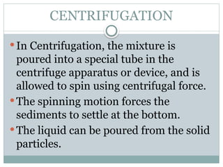 SEPARATING MIXTURE USING DIFFERENT TYPES AND METHODS OF SEPARATING ...