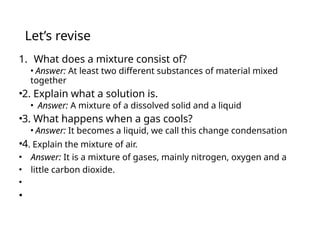 Separating Mixtures Year 7 Science ACARA | PPTX | Chemistry | Science