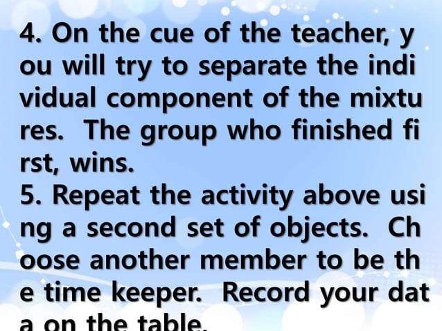 Separating Mixtures Handpicking | PPTX | Chemistry | Science