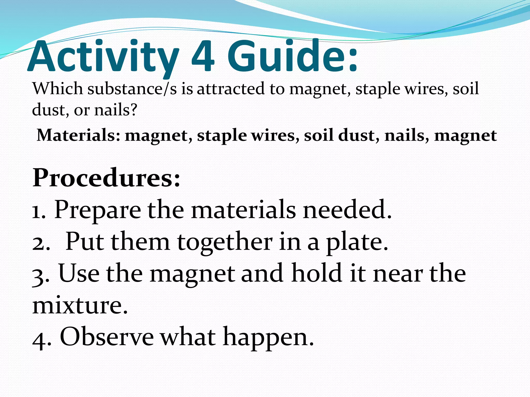 Separating mixtures using magnets | PPTX