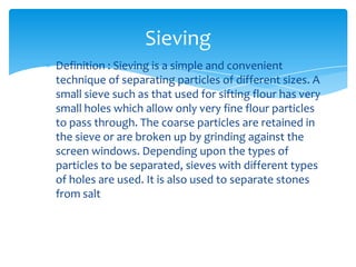 Separating of substances | PPT