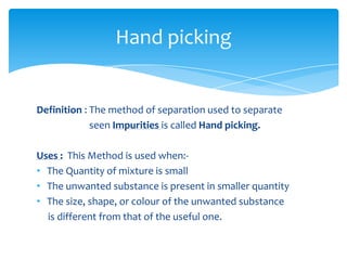 Separating of substances | PPT