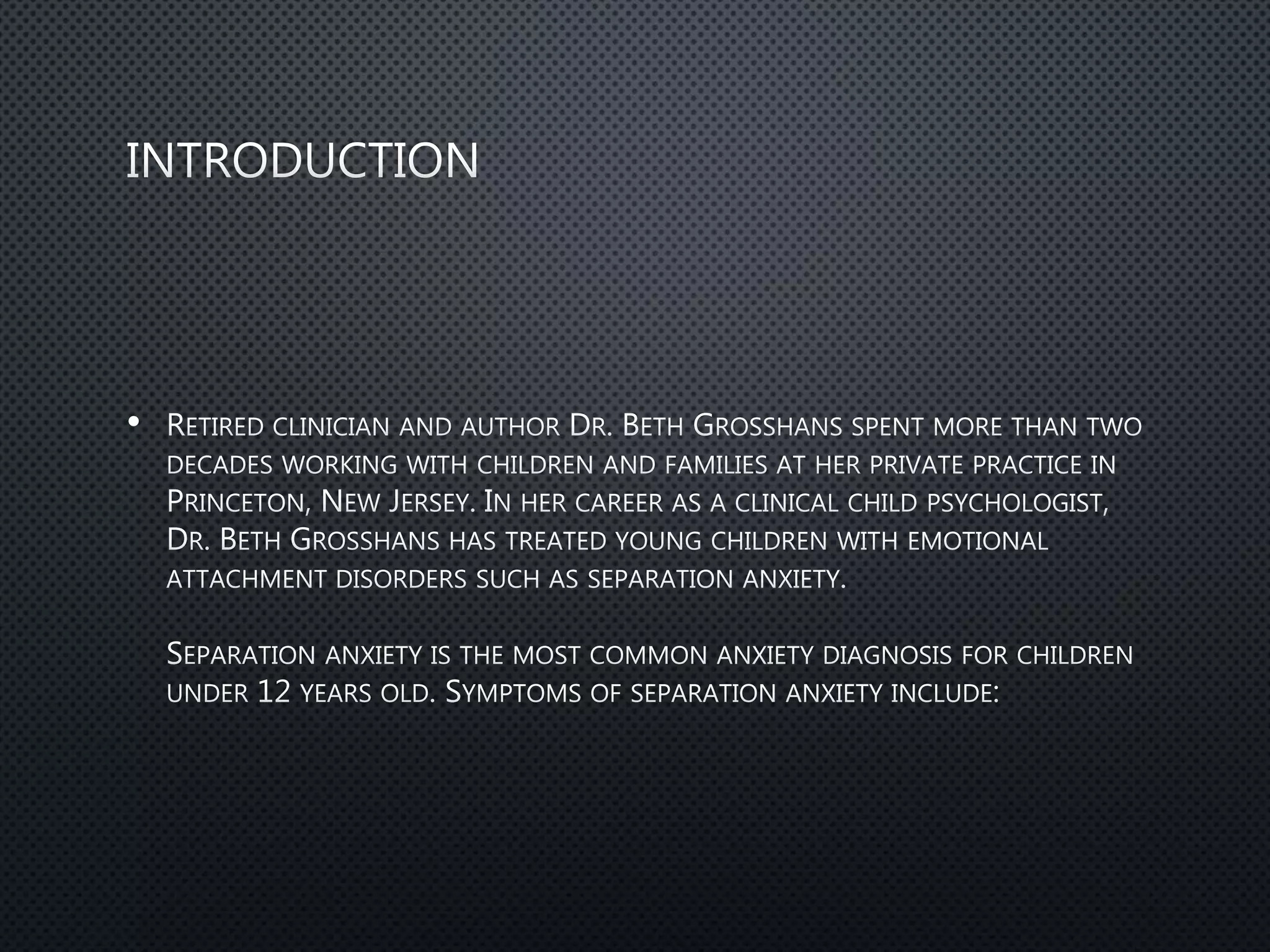 Signs of Separation Anxiety in Children | PPT