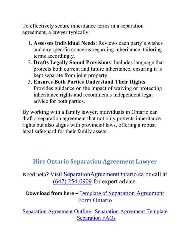 Separation Agreements and Future Inheritance Rights | PDF