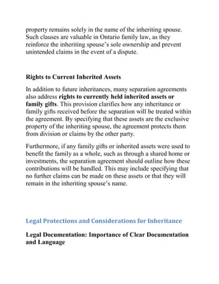 Separation Agreements and Future Inheritance Rights | PDF