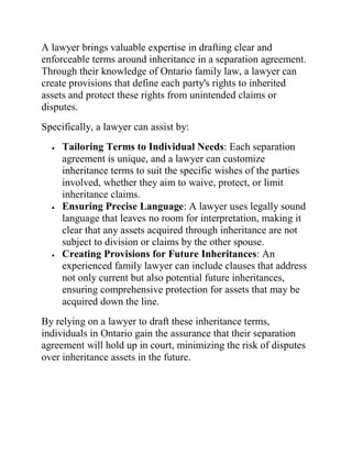 Separation Agreements and Future Inheritance Rights | PDF