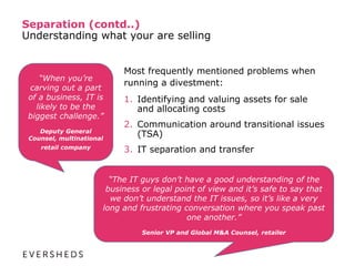 Streamlining for success: M&A divestment and separation trends | PPTX