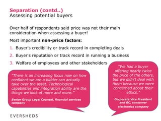 Streamlining for success: M&A divestment and separation trends | PPTX