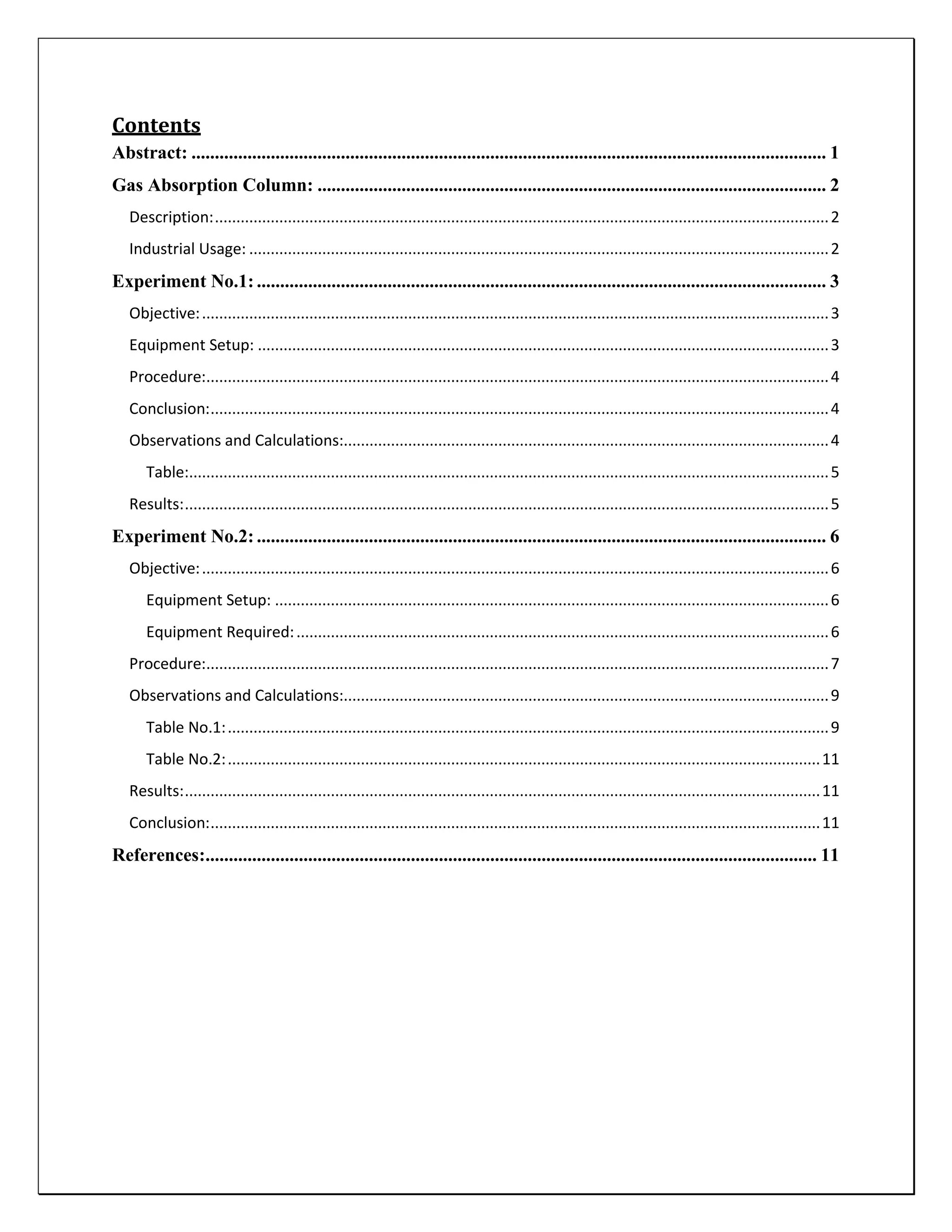 Armfield Gas Absorption Column Experiment | PDF