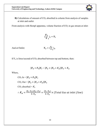 Armfield Gas Absorption Column Experiment | PDF