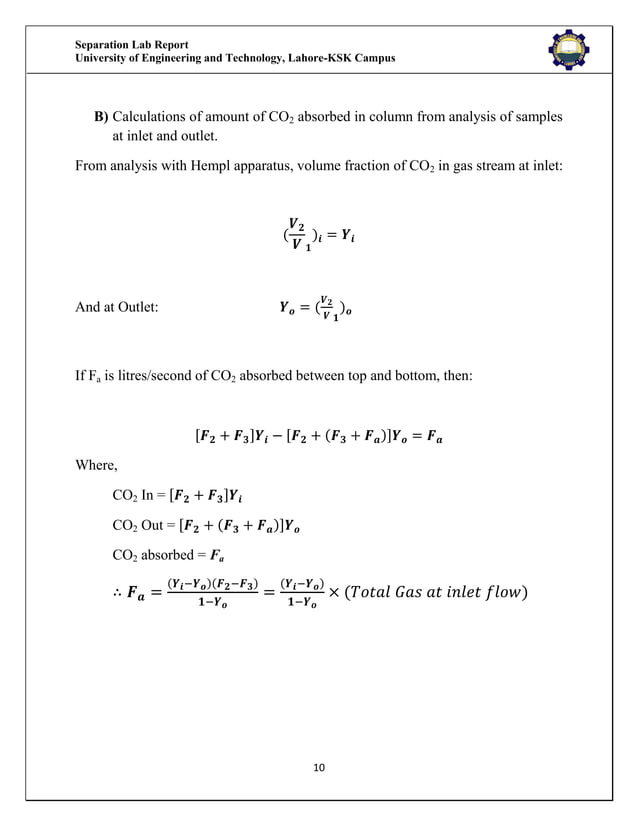 Armfield Gas Absorption Column Experiment | PDF