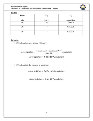 Armfield Gas Absorption Column Experiment | PDF