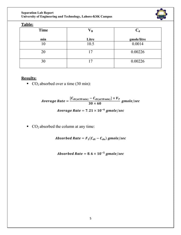 Armfield Gas Absorption Column Experiment | PDF