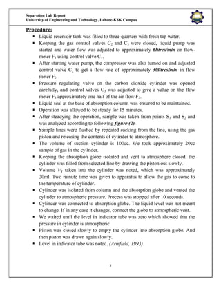 Armfield Gas Absorption Column Experiment | PDF